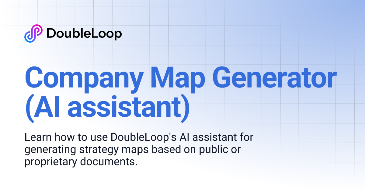 Company Map Generator (AI assistant) | DoubleLoop